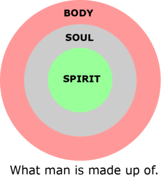The body, soul and Spirit.
